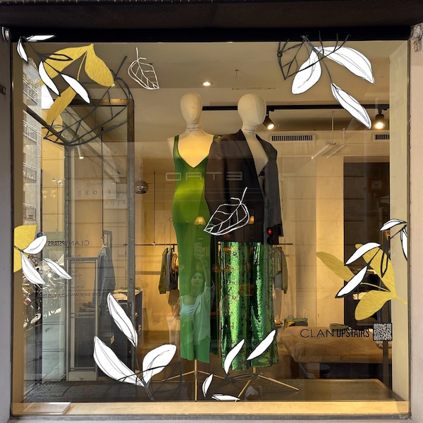 White Gold Window Decals - Etsy