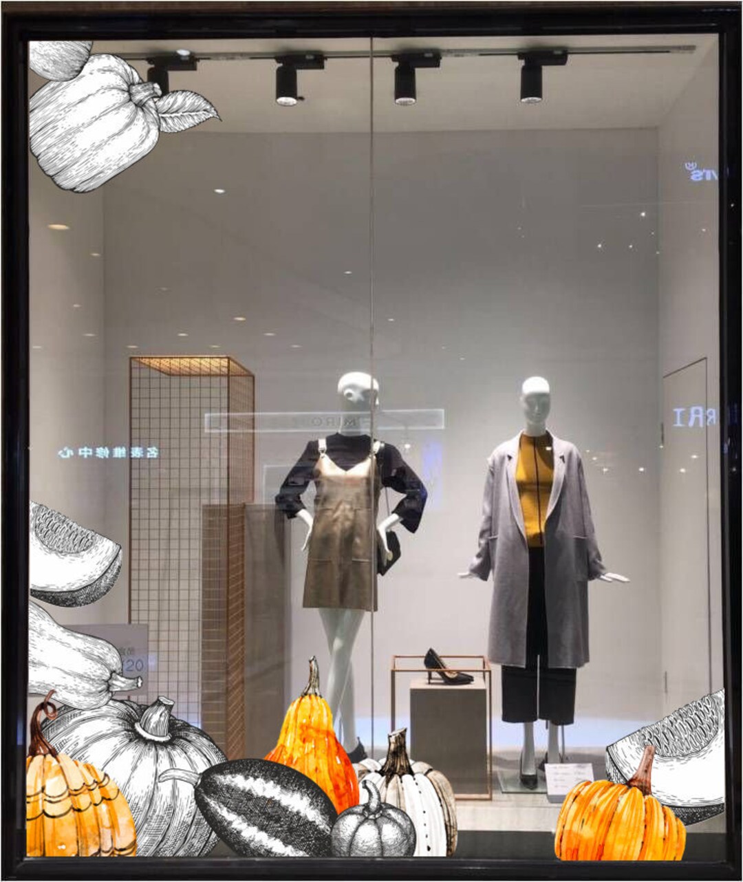 White Black, Color Pumpkins Halloween / Autumn Fall Decals / Great for ...