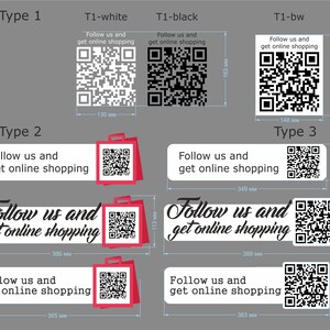 Qr-code Sticker on Window Display / Showcase Door / Link to Shop ...