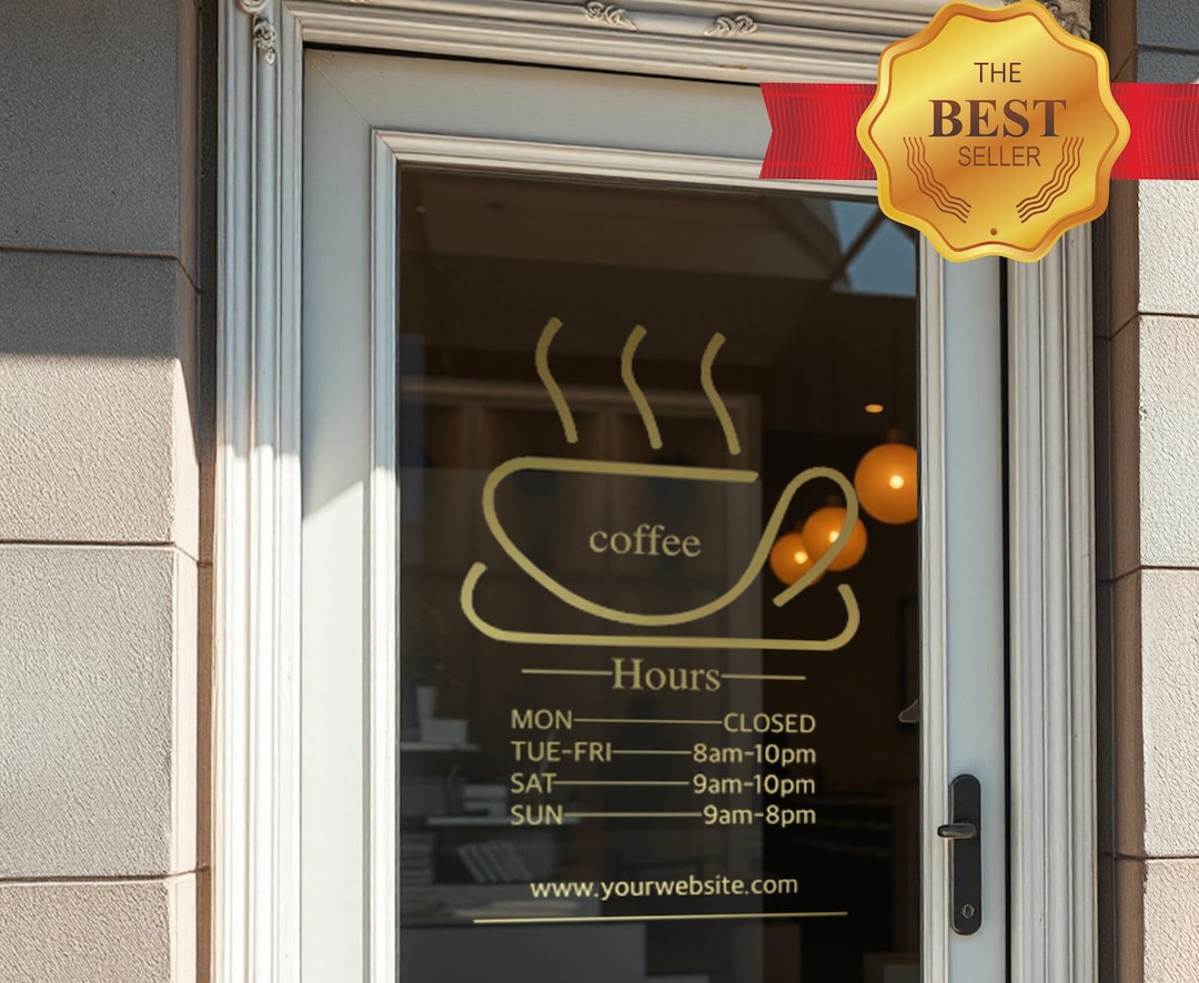 Custom Sign / Business Work Hours / Operation Hours Storefront ...