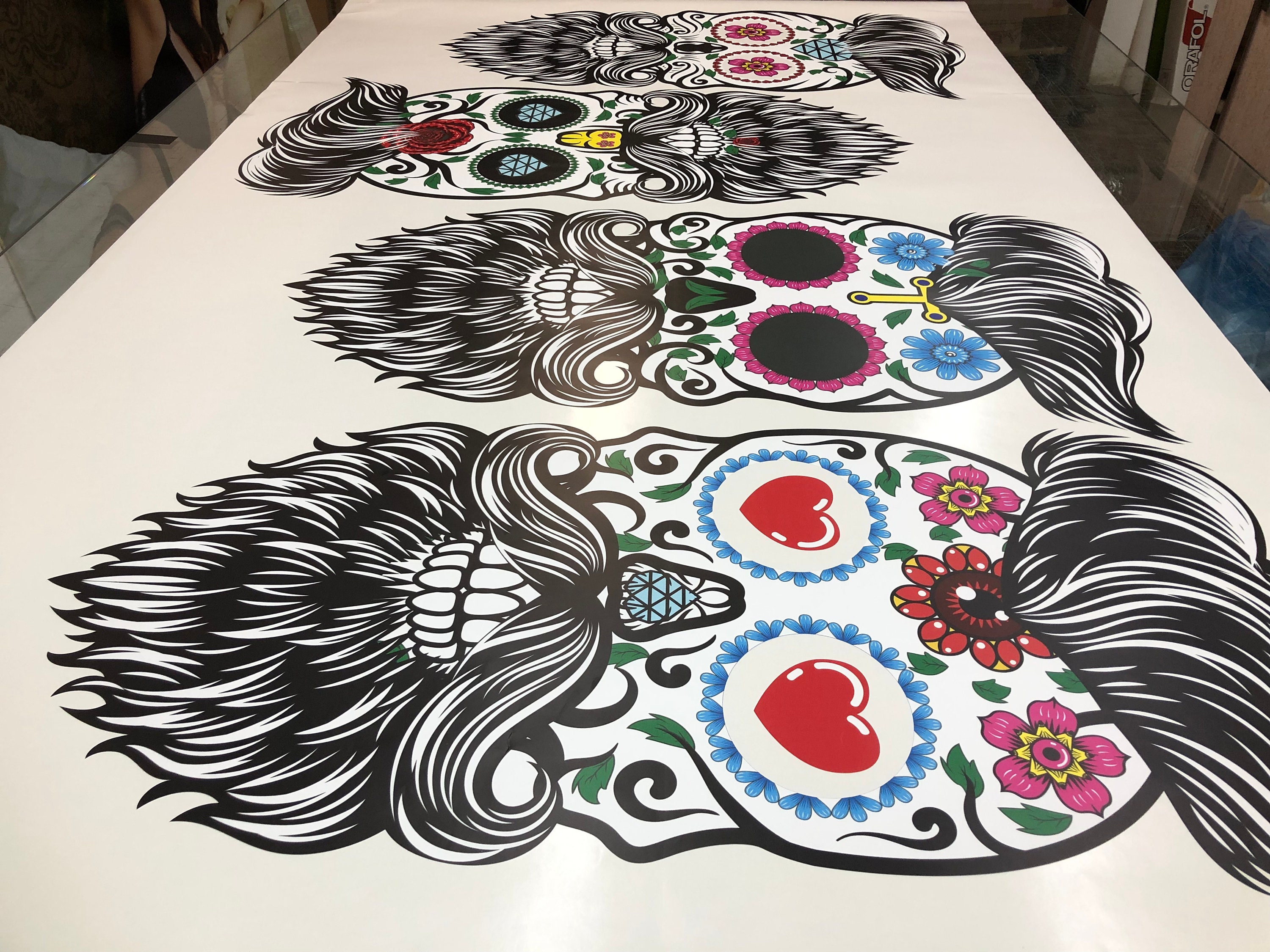 Skulls, Man Muertos Stickers Vinyl Decal Set for Car Windows ...