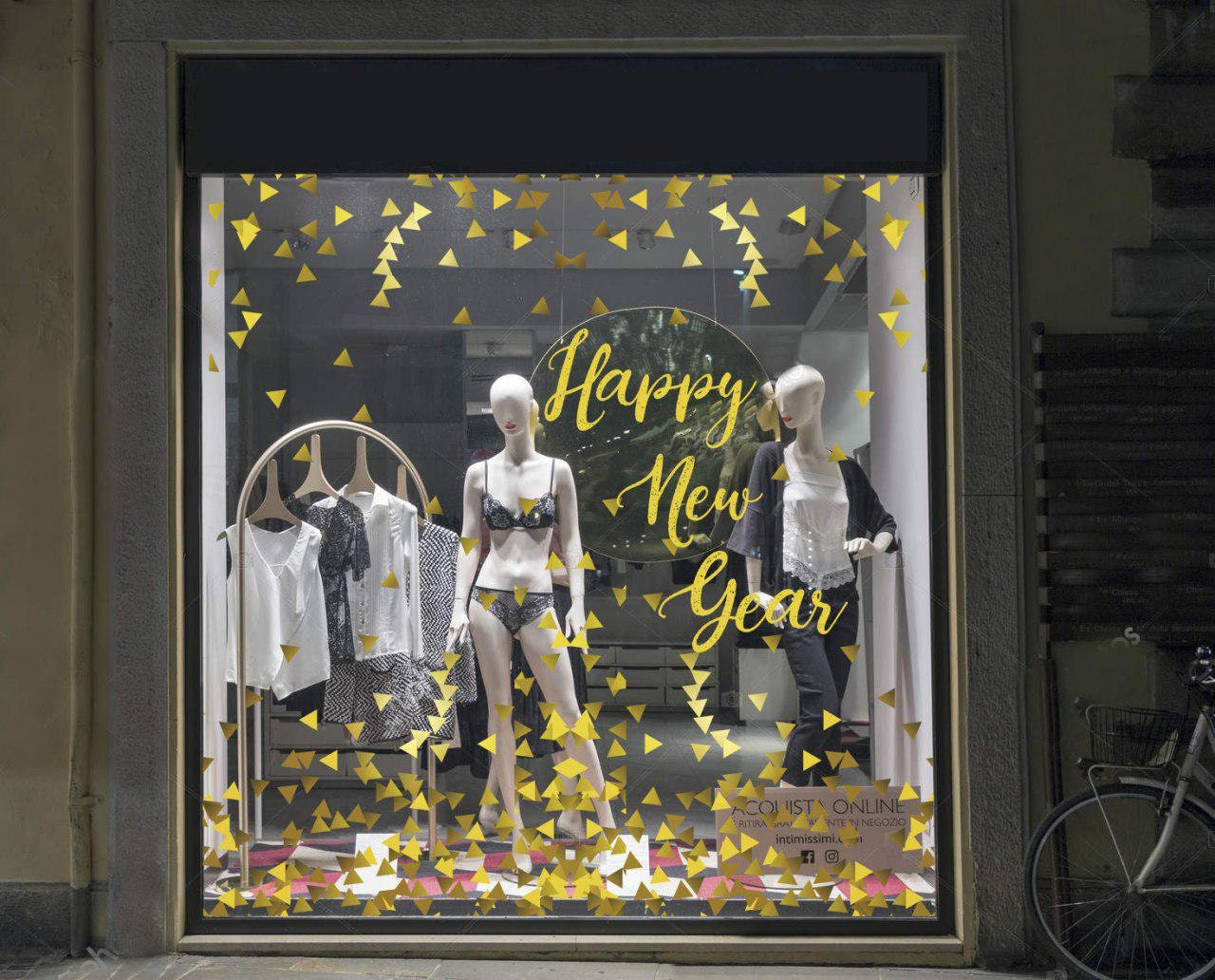 Christmas New Year Vinyl Window Display Decals Christmas - Etsy