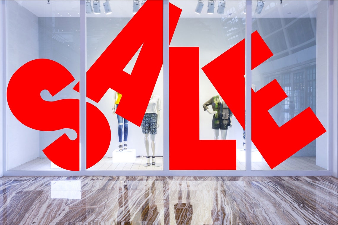 Sale Sticker Great for Shop Fronts / Vinyl Decal for Outdoors Showcase ...