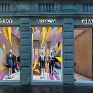Colourful Splash, Drops of Paint / Store Front Decor Design, Vinyl ...