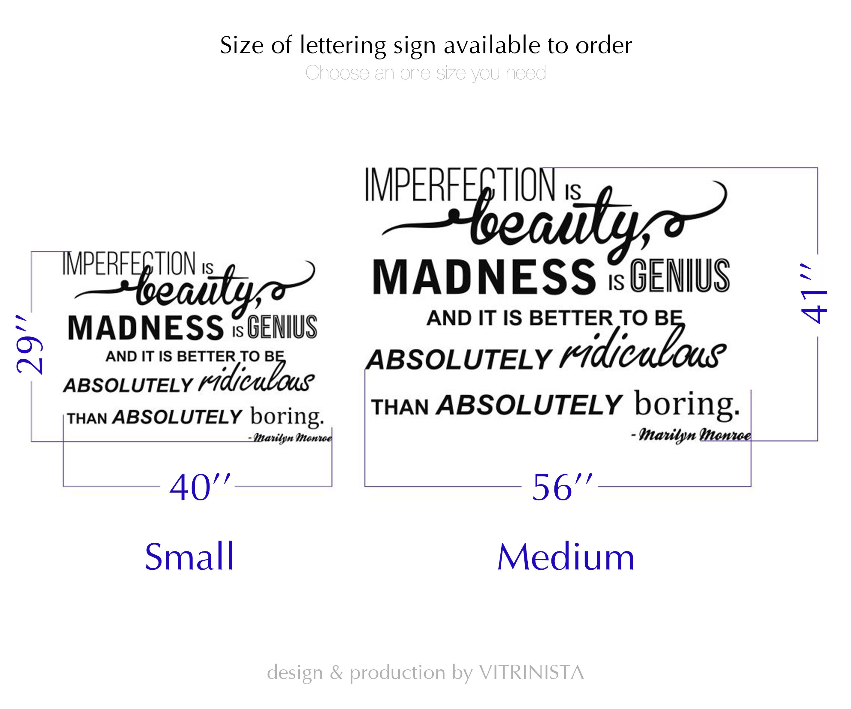 Wall Decal_removable Lettering Quotes Marilyn Monroe, Sign, Interior ...