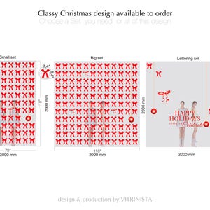 Red Bow Vinyl Decal, Christmas Window Cling, Holiday Decor - Etsy