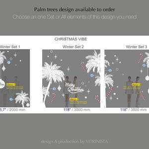 Palm Trees and Beach Vibe or Palms Christmas Vibe, Signs, Flat Design ...