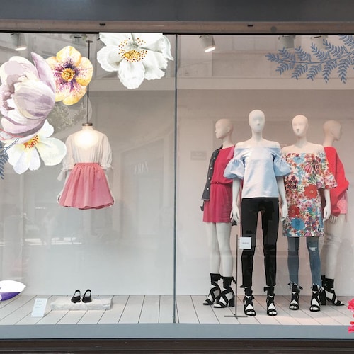 Decals Flowers and Marble Great for Shop Fronts / Vinyl Decal - Etsy