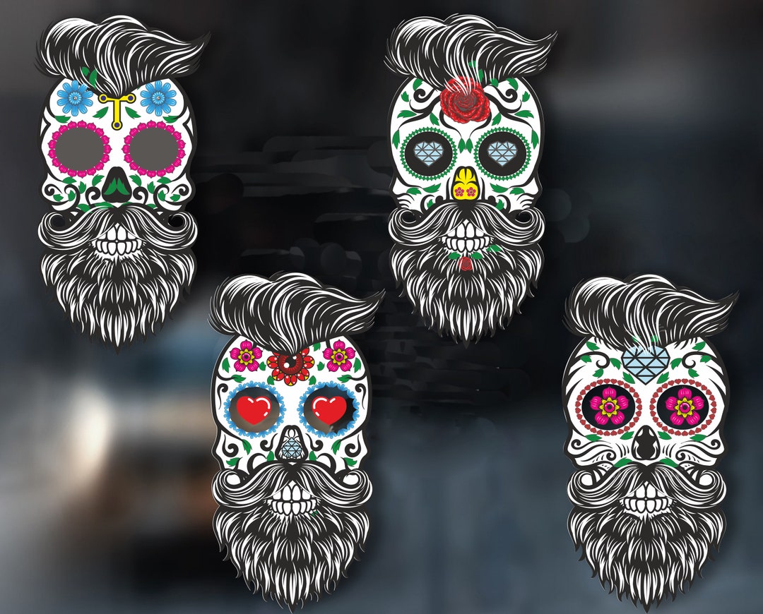 Skulls, Man Muertos Stickers Vinyl Decal Set for Car Windows ...