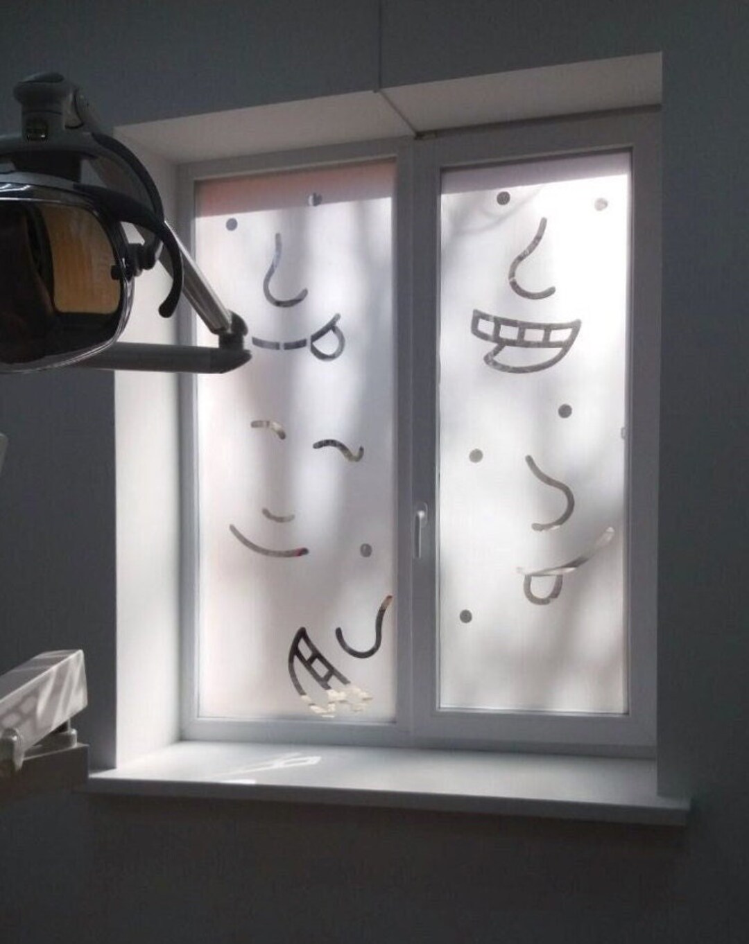 Window Sticker, Smiley Face, Dentist Office, Orthodontist / Sandblasted ...