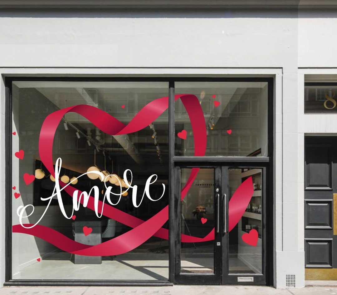 Red Heart Ribbon, Amor Sign, Valentine's Day, Stickers by VITRINISTA ...
