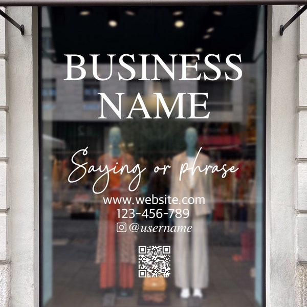 Salon Window Decal - Etsy