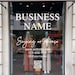 Customisable Window Vinyl Decal for Business, Company Name & Logo ...