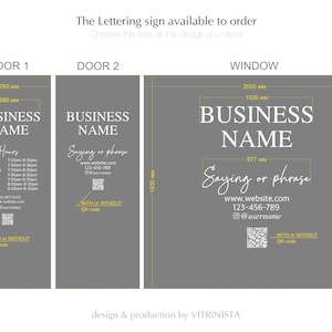 Customisable Window Vinyl Decal for Business, Company Name & Logo ...