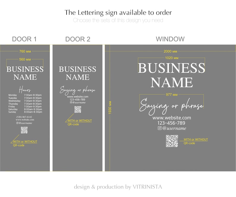 Customiseble Business Window Decal, Company Vinyl Sticker Logo & Name ...