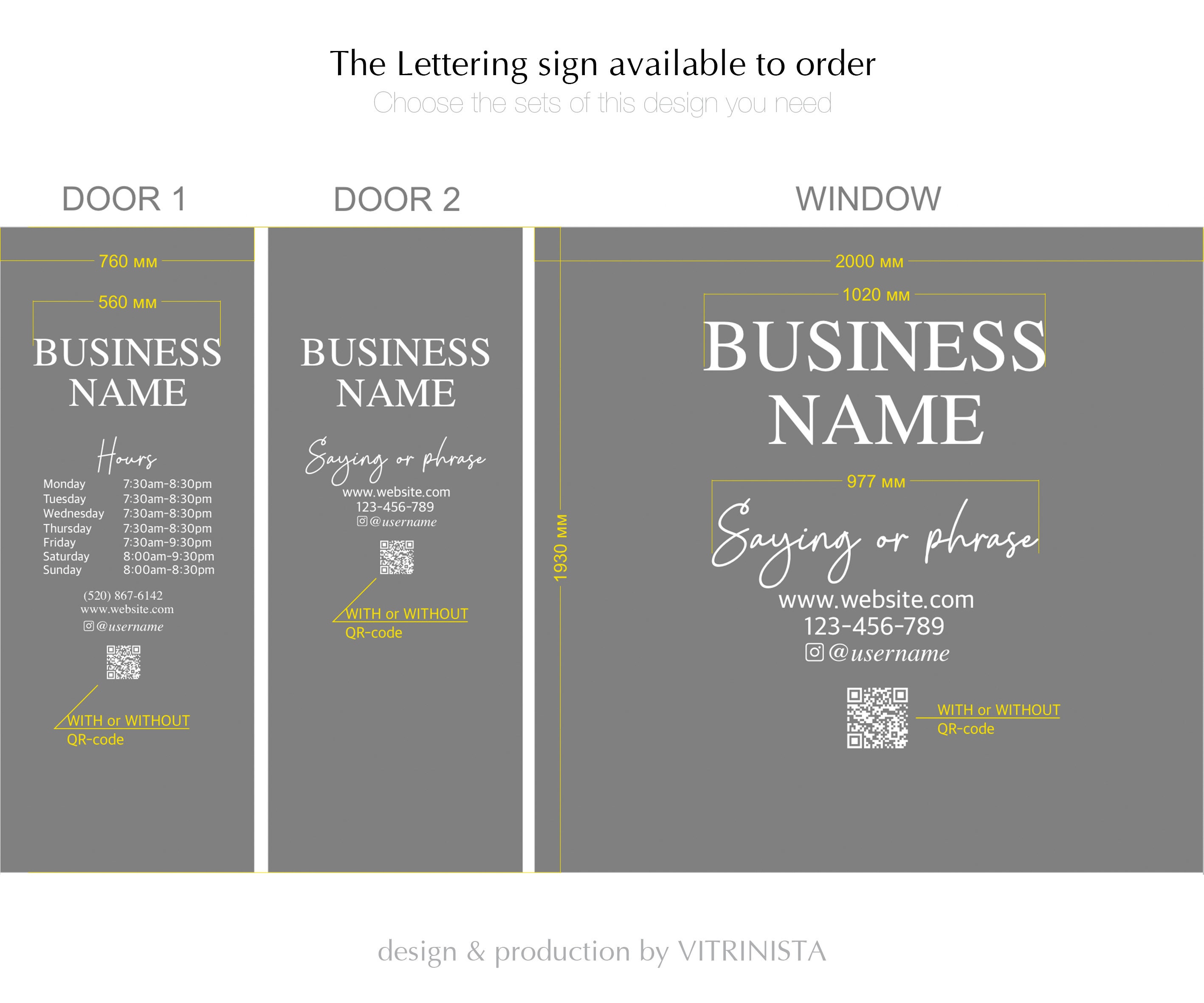 Customisable Window Vinyl Decal for Business, Company Name & Logo ...