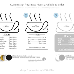 Custom Sign / Business Work Hours / Operation Hours Storefront ...