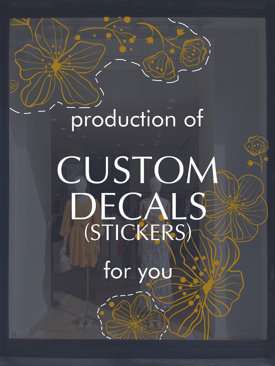 Personalized Custom Decal Sticker/ Photo Print/ Signs/ Logo Decal/ Work ...