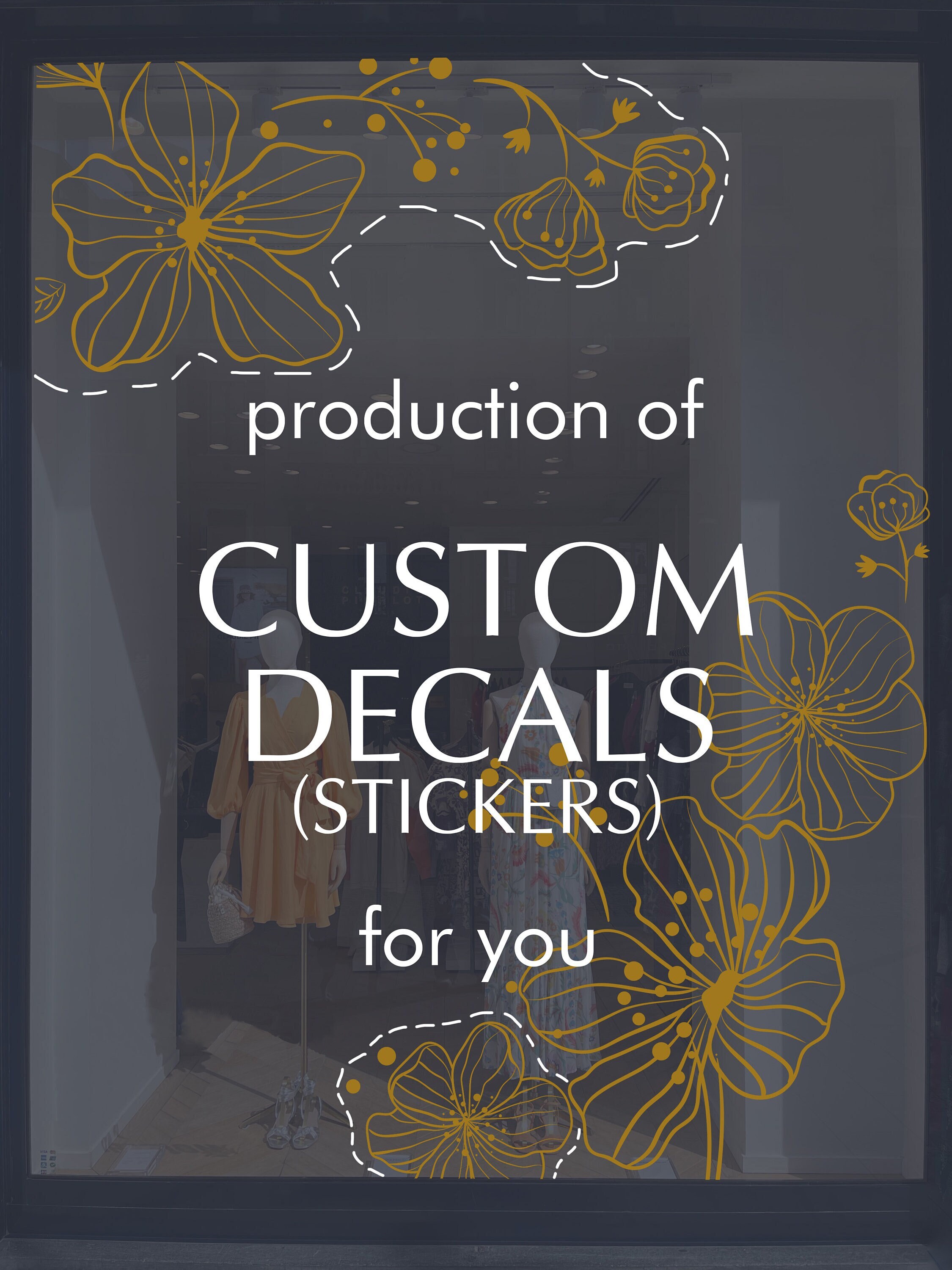 Personalized Custom Decal Sticker/ Photo Print/ Signs/ Logo Decal/ Work ...