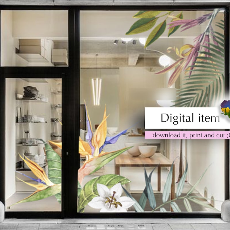 Tropical Leaf Decals - Etsy