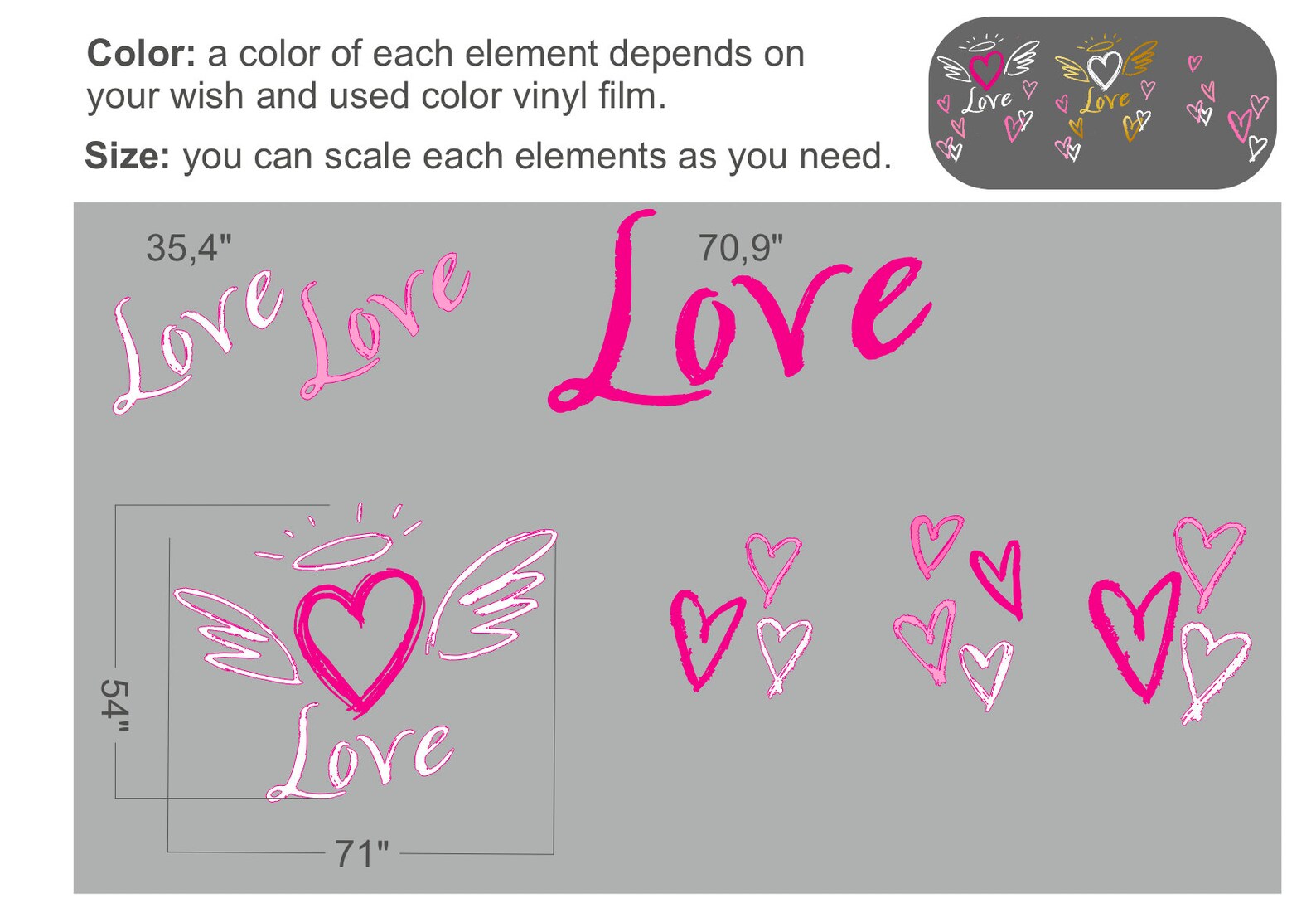 Valentine's Angel, Wings and Hearts / Decal Design / Vinyl Showcase ...