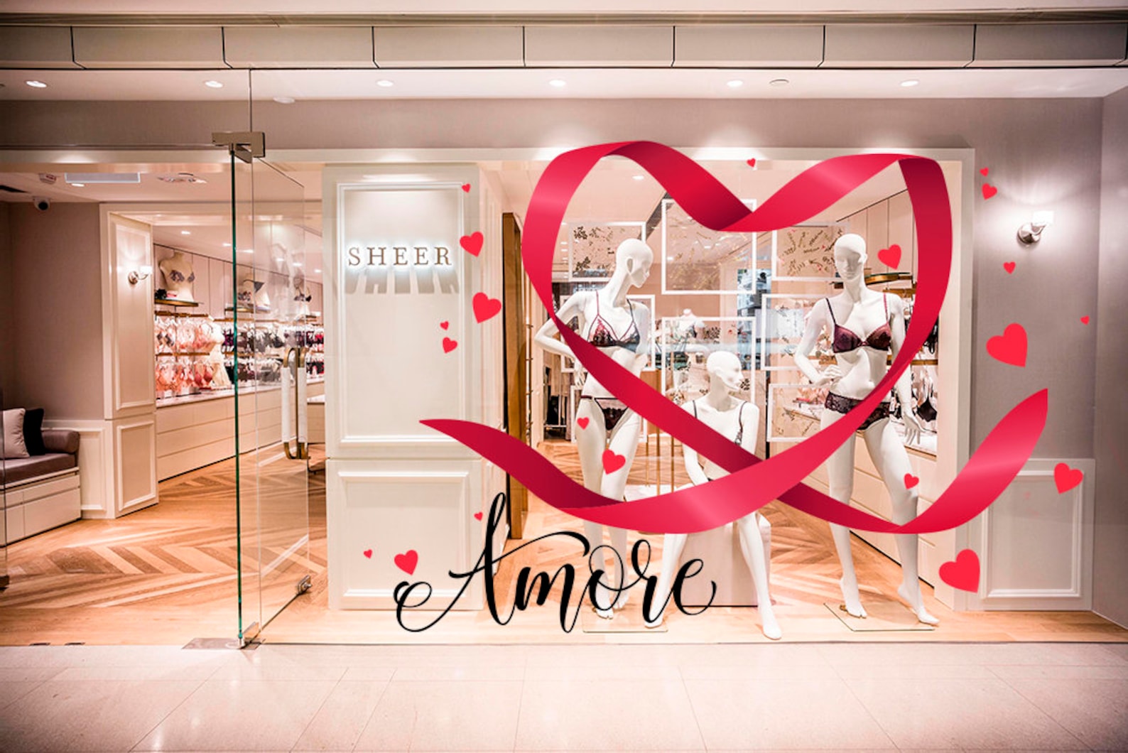 Red Heart Ribbon, Amor Sign, Valentine's Day, Stickers by VITRINISTA ...