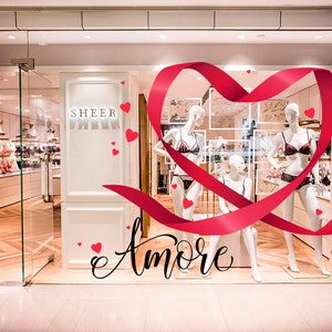 Red Heart Ribbon, Amor Sign, Valentine's Day, Stickers by VITRINISTA ...