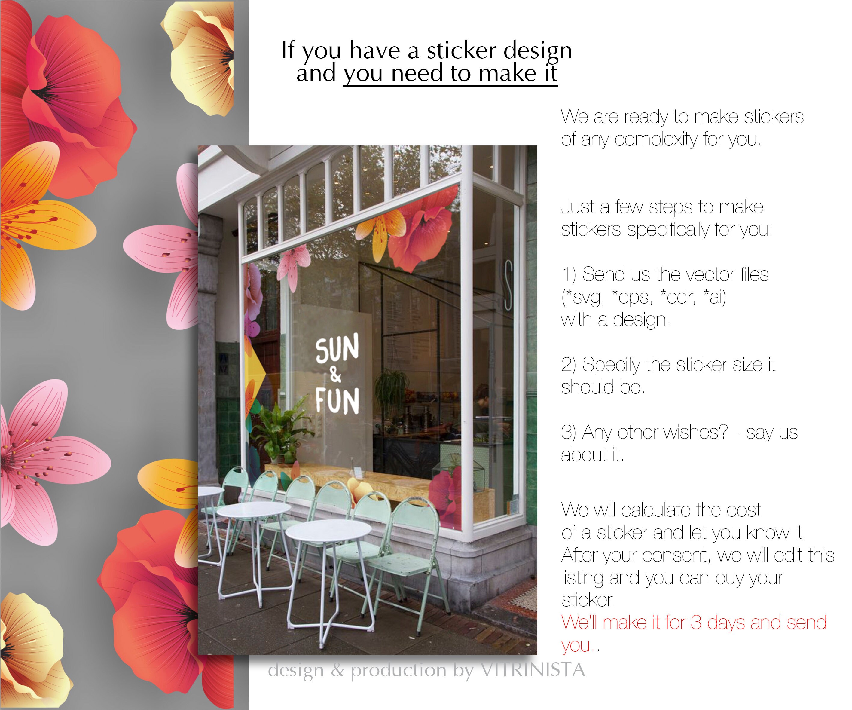 Personalized Custom Decal Sticker/ Photo Print/ Signs/ Logo Decal/ Work ...