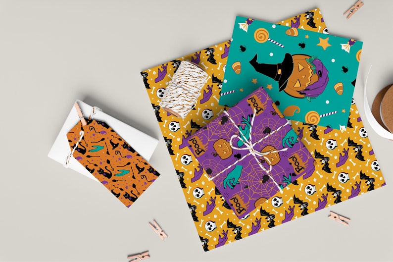 Halloween Kids Digital Paper Pumpkin Face Seamless - Etsy