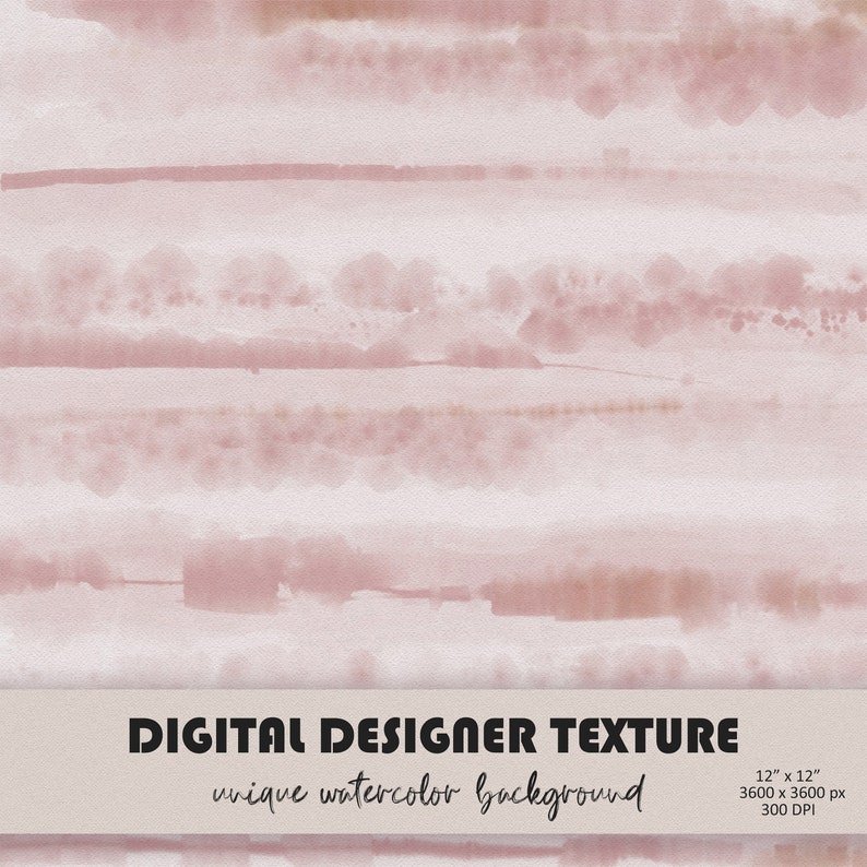 8 Blush Ombre Digital Paper, Dusty Pink Watercolor Textures, Pastel ...