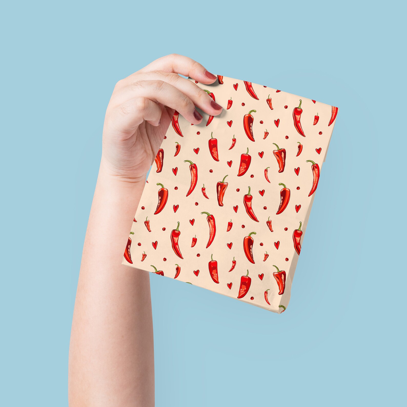 Hot Chilli Pepper Seamless Repeat Pattern, Spicy Vegetable Fabric ...