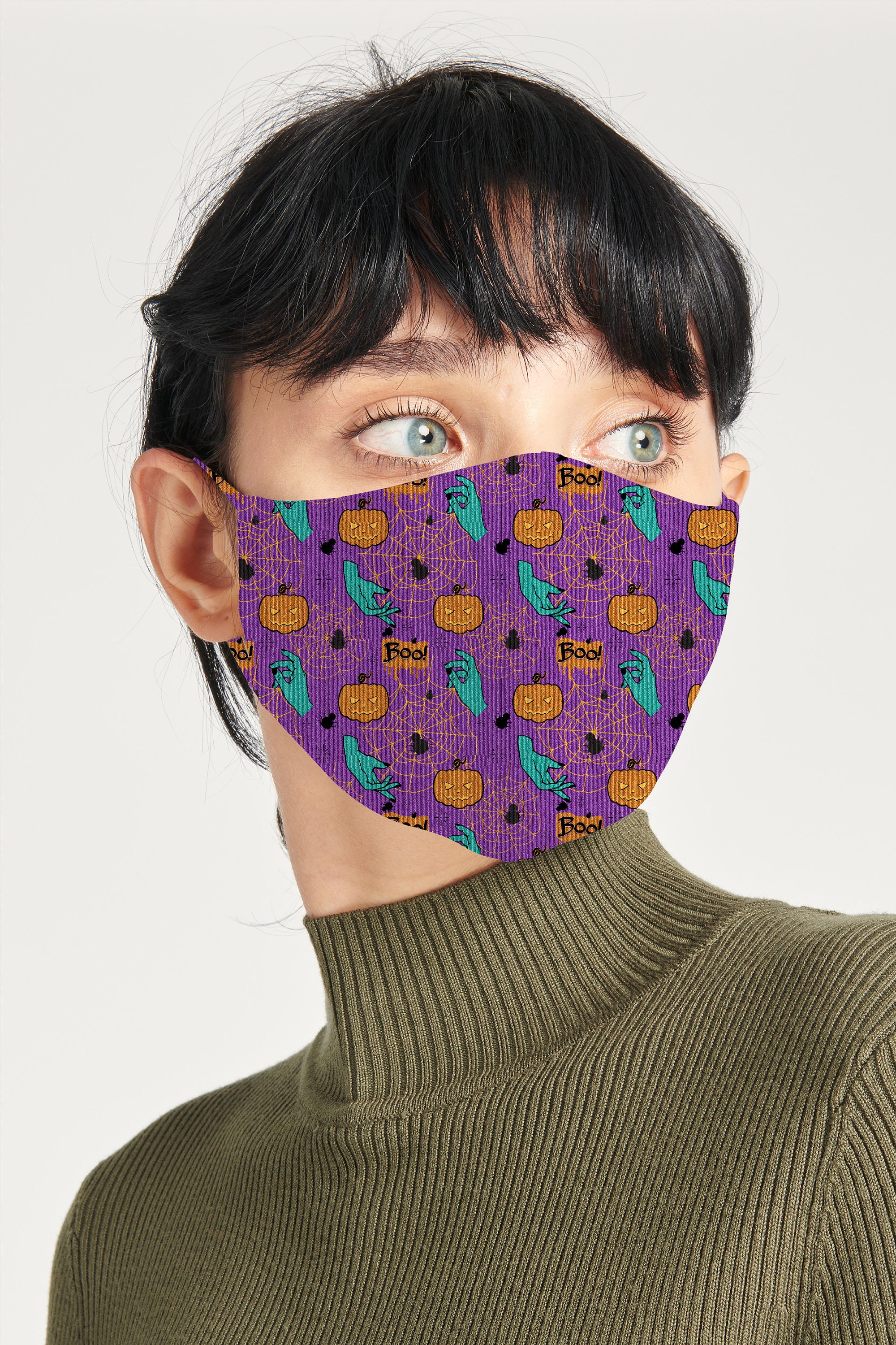 Halloween Kids Digital Paper Pumpkin Face Seamless - Etsy