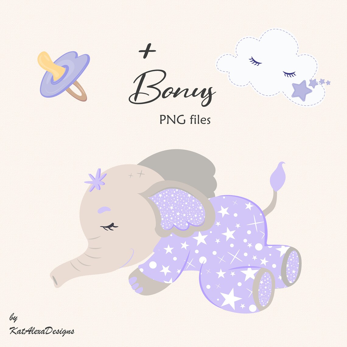 Newborn Baby Digital Paper, Baby Girl SEAMLESS Patterns, Baby Shower ...