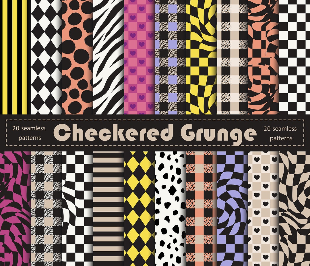 Checkerboard Seamless Pattern, Harlequin Paper, Checkered Fabric Design ...