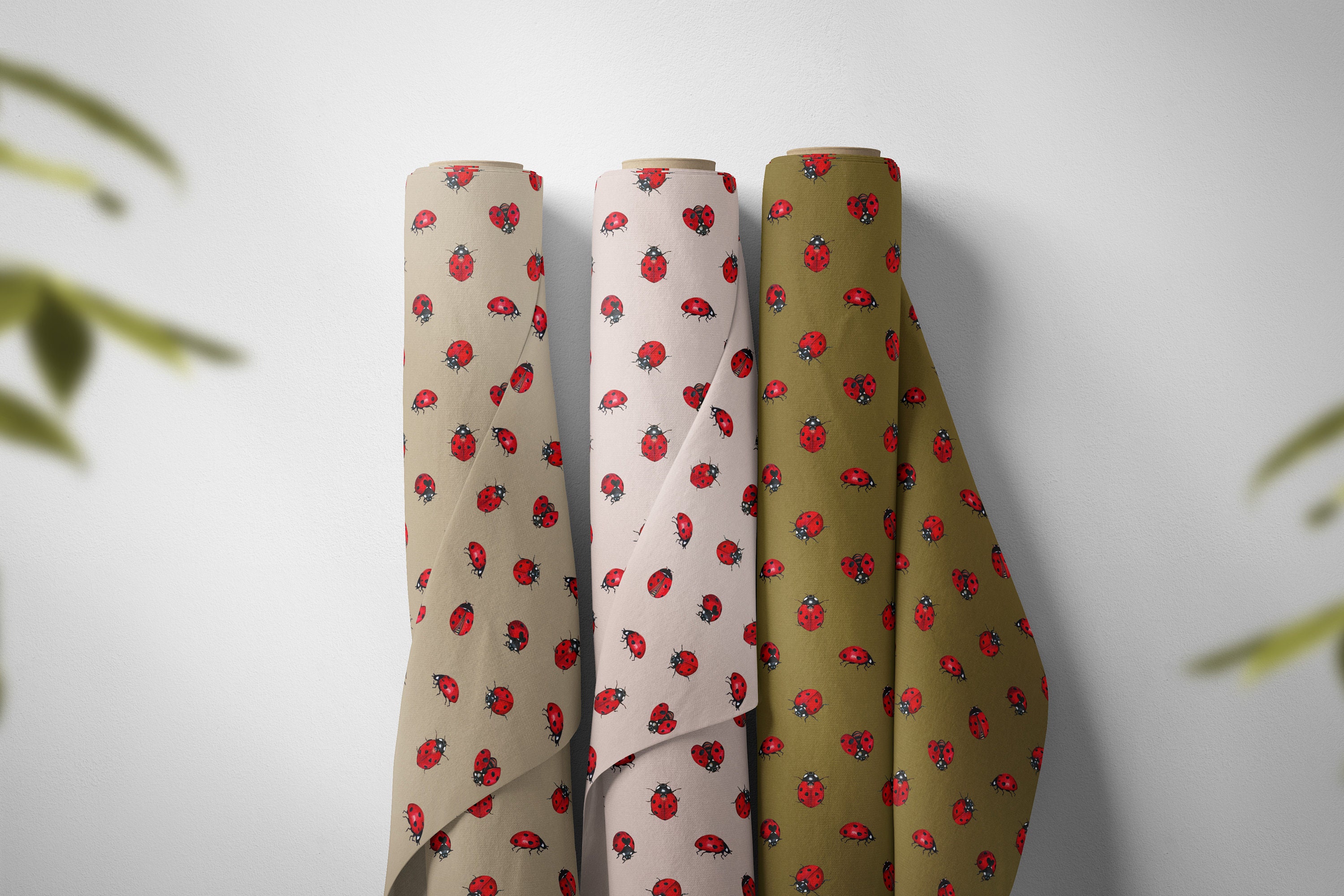 Watercolor Ladybug Seamless Pattern, Ladybird Beetle Digital Paper ...