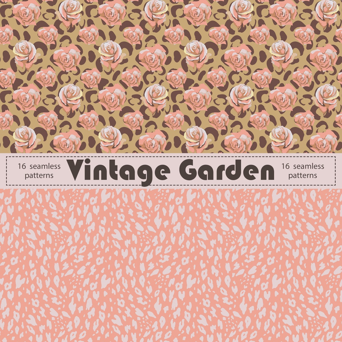 Vintage Flowers Digital Paper Flower Scrapbook Paper Floral Seamless ...