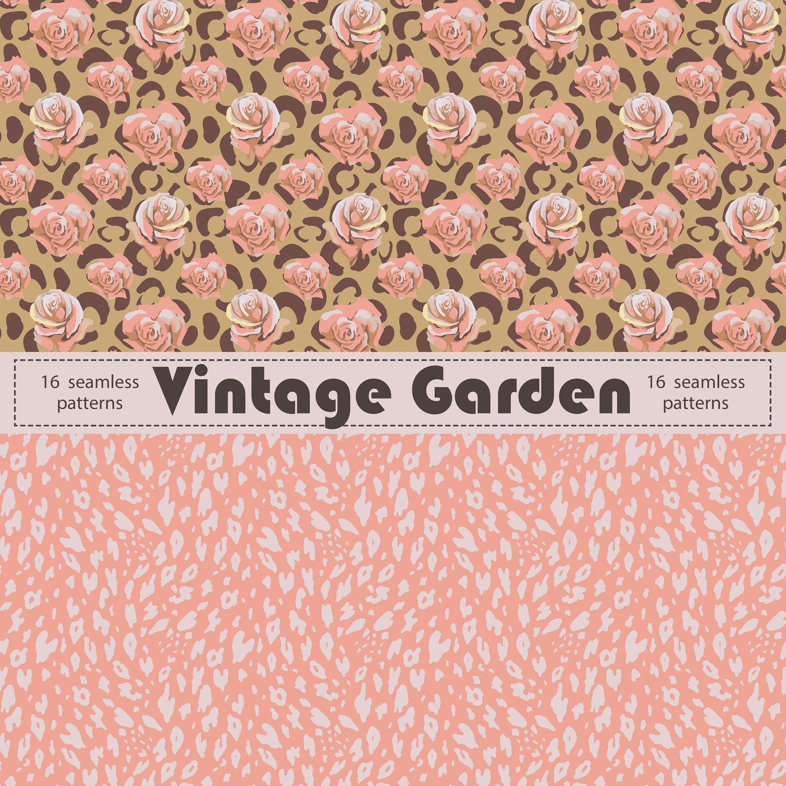 Vintage Flowers Digital Paper Flower Scrapbook Paper Floral Seamless ...