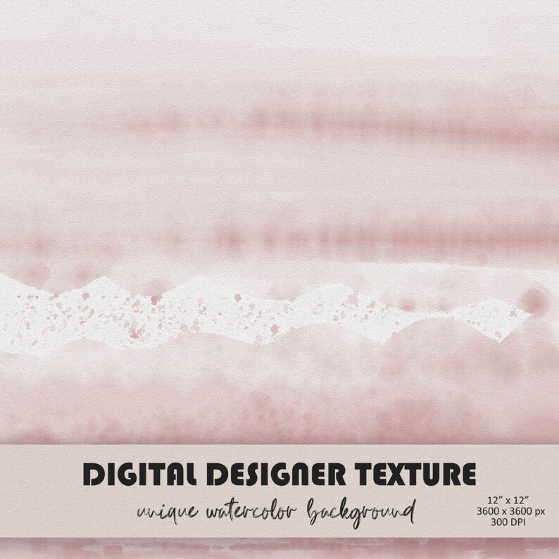 8 Blush Ombre Digital Paper, Dusty Pink Watercolor Textures, Pastel ...