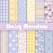 Daisy Flower Digital Paper Summer Meadow Seamless Pattern - Etsy