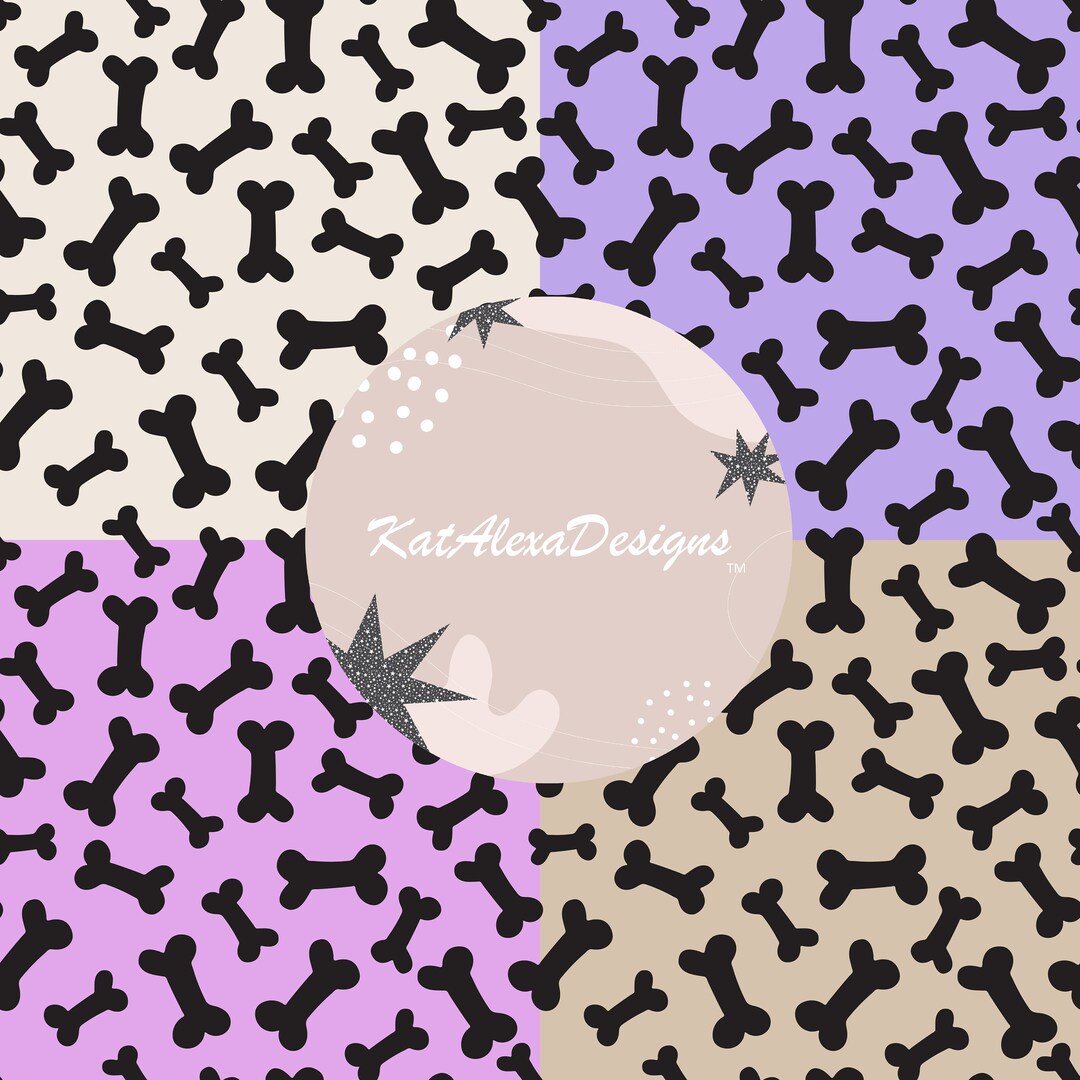 Cute Cartoon Bones Seamless Pattern, Dog Pet Clothes Fabric Pattern ...