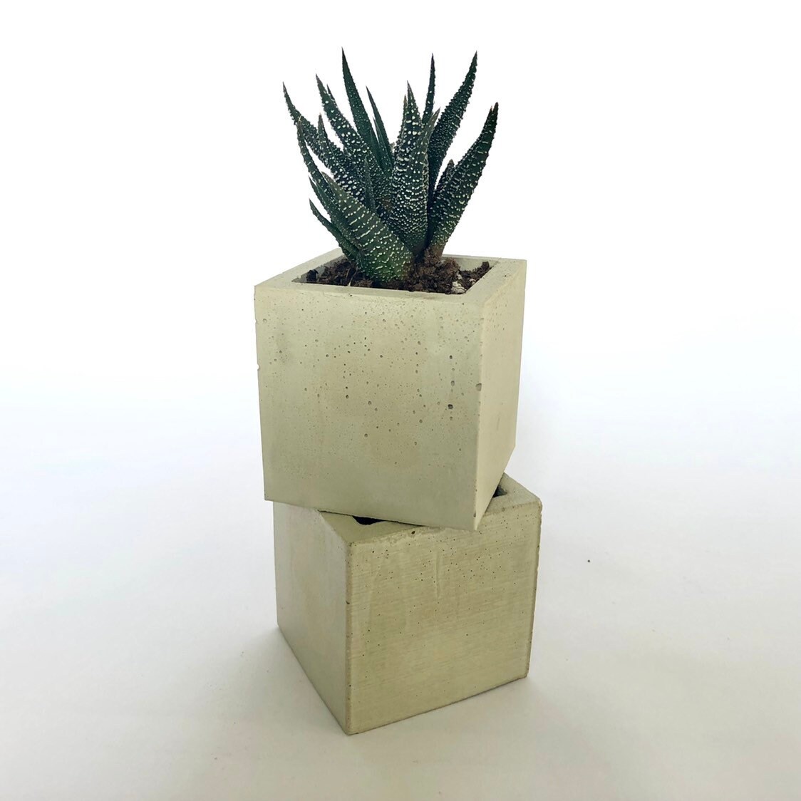 Modern Concrete Planter for Succulents and Small Plants Home - Etsy