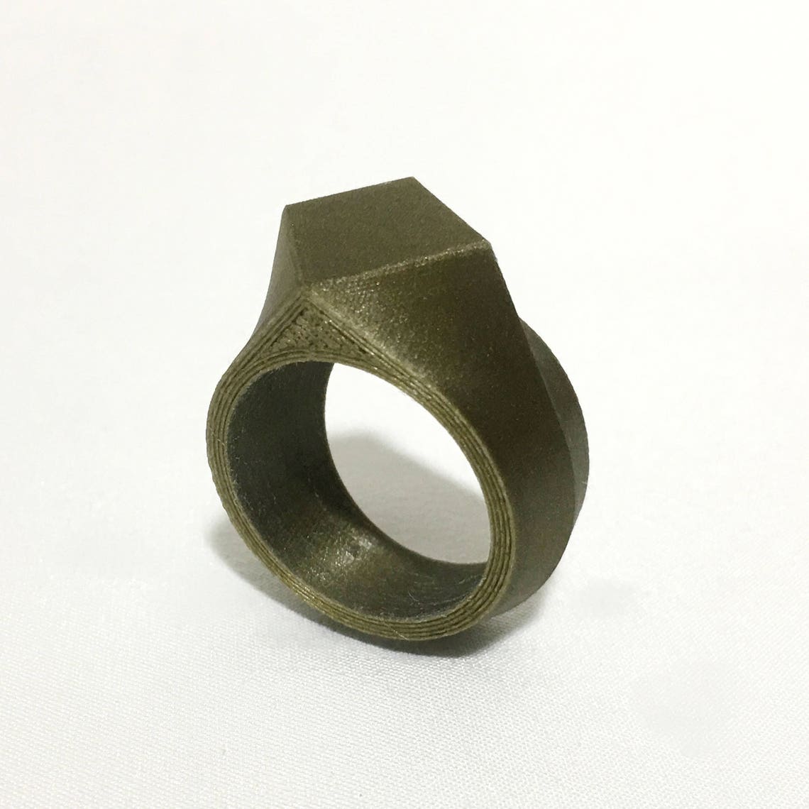 DIAMOND SHORT Unisex 3d Printed Statement Plastic Ring for Men for ...