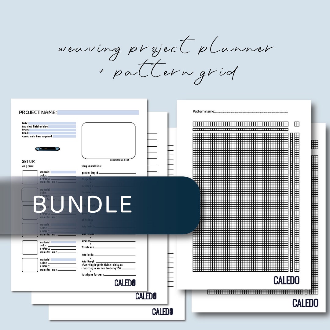 Bundle Weaving Project Planner + Weaving Patter Grid, Printable Pdf - Etsy