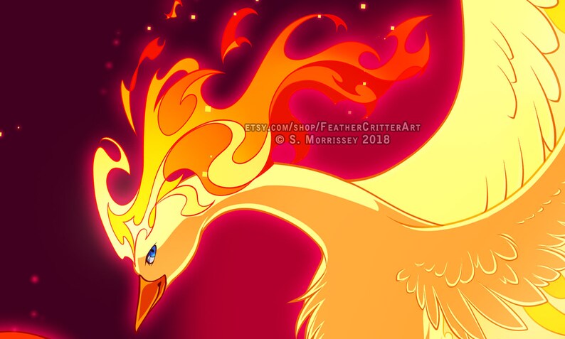 Valiant Moltres Luster Print - Etsy
