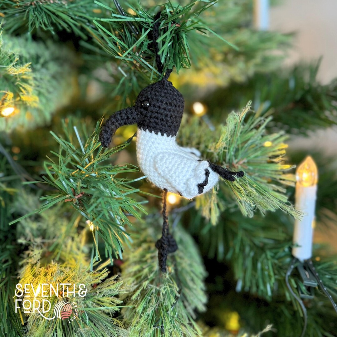 Ibis Bird Crochet Christmas Ornament / Made to Order / Bin Chicken ...