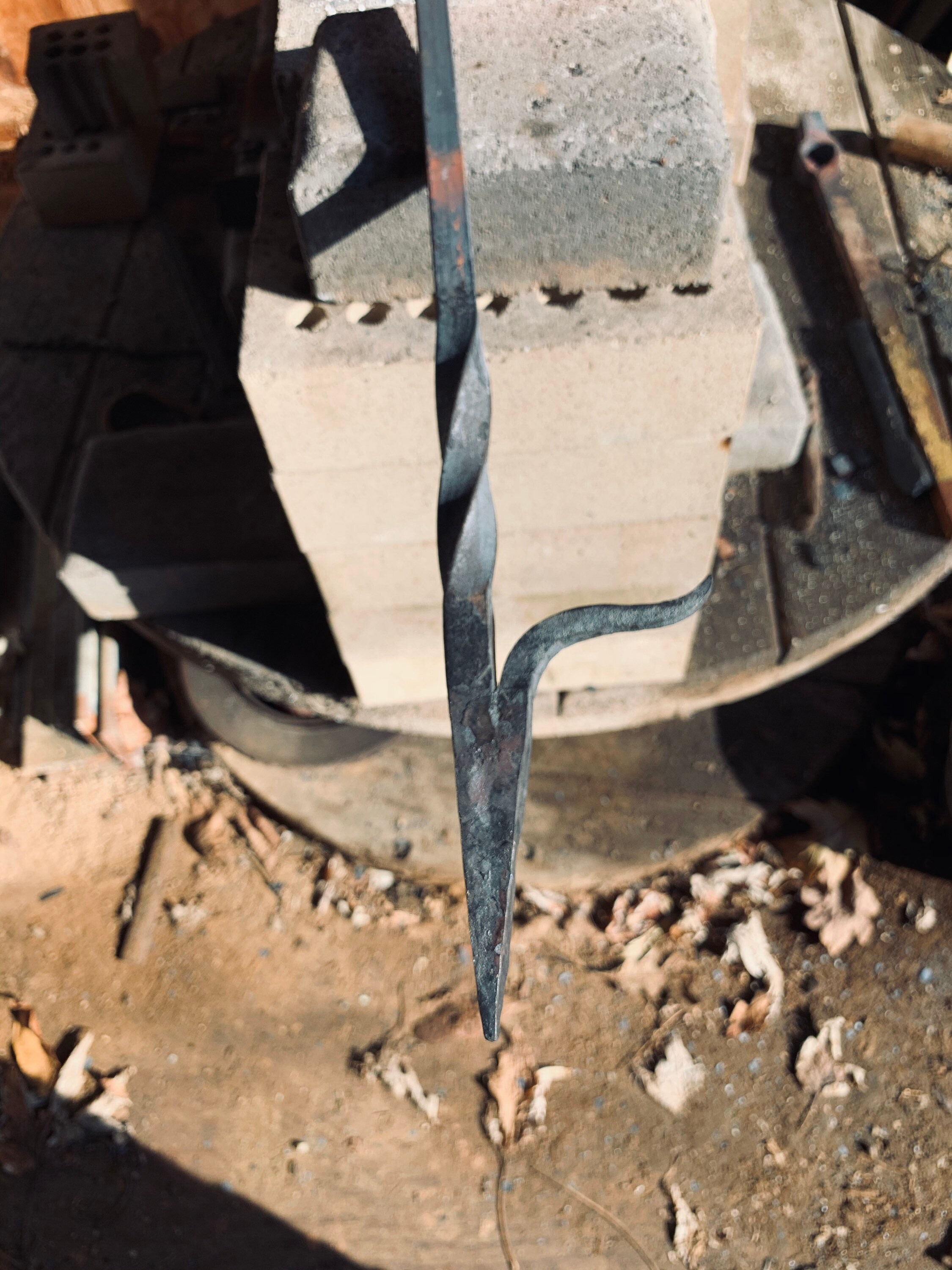 Hand Forged Fire Pit Poker With Forge Welded Point. Great Gift | Etsy