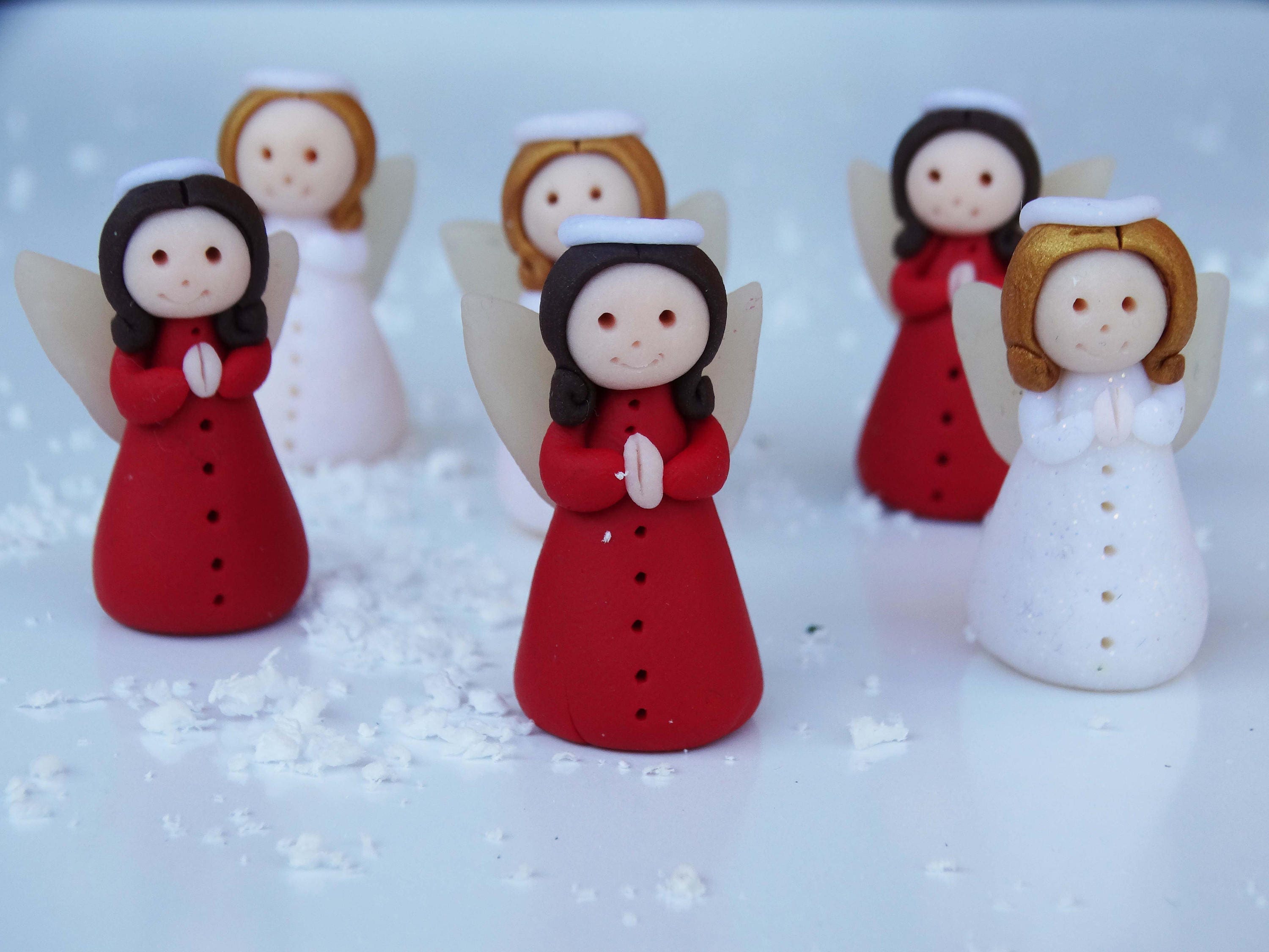 Miniature Angelpolymer Clay Angelchristmas Toychristmas | Etsy