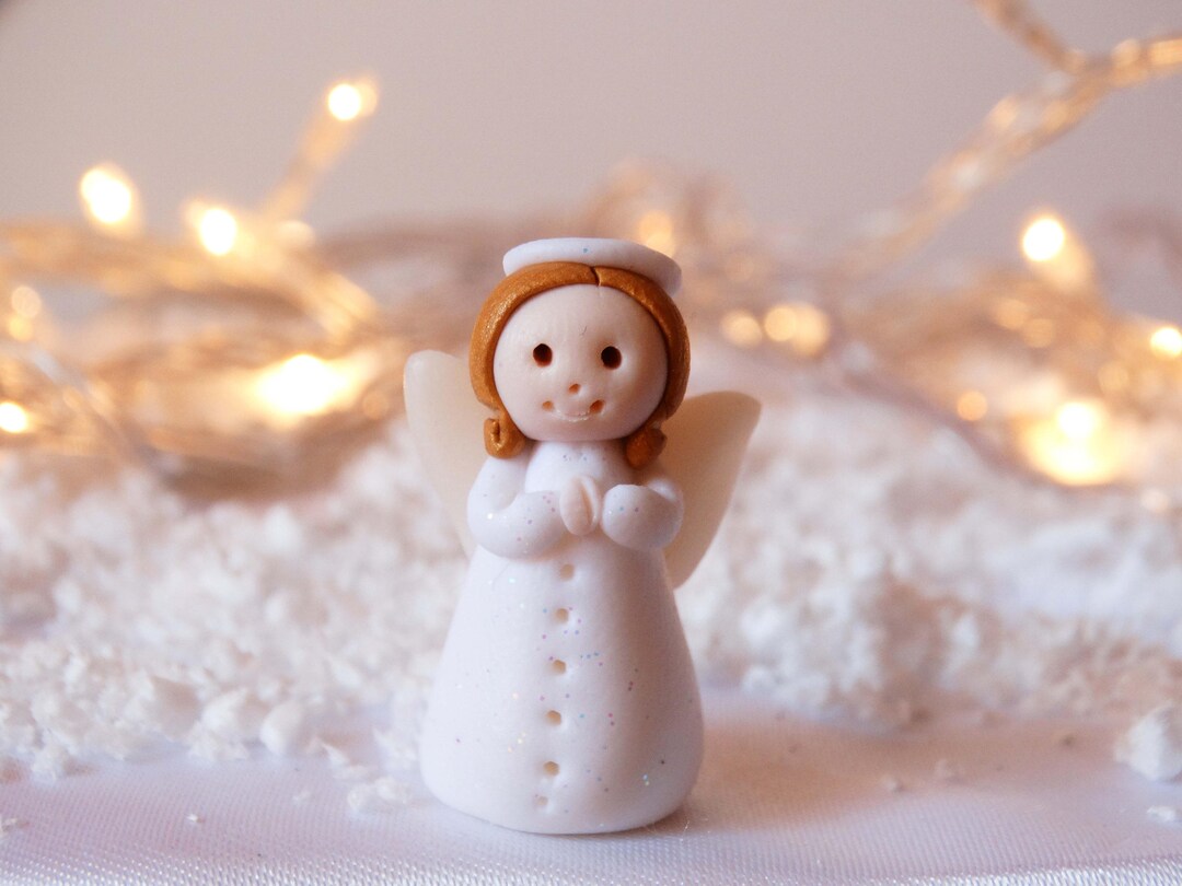 Miniature Angel,polymer Clay Angel,christmas Toy,christmas Gift,polymer ...