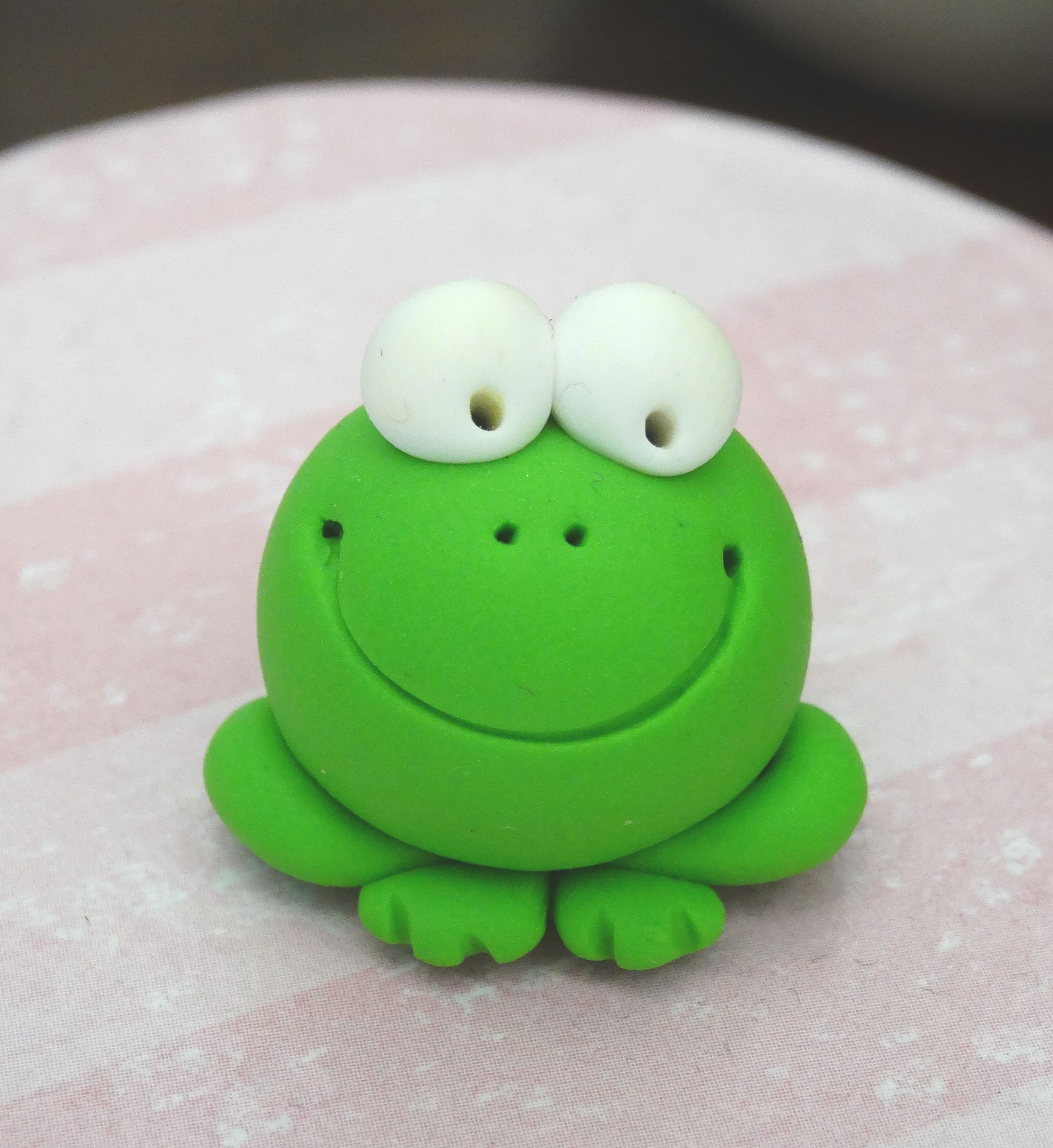 Cute Frogpolymer Clay Necklacegreen Frog Pendantpolymer - Etsy