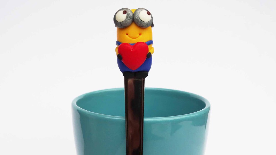 Minions Spoon,minions Gift,love,minions.polymer Clay Minions Spoon ...